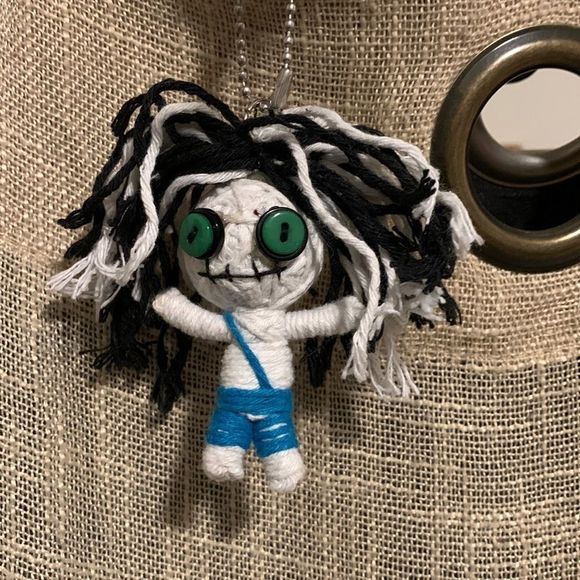 Other | Black White Gothic Hanging Drop Handcrafted Voodoowool Rope Key ...